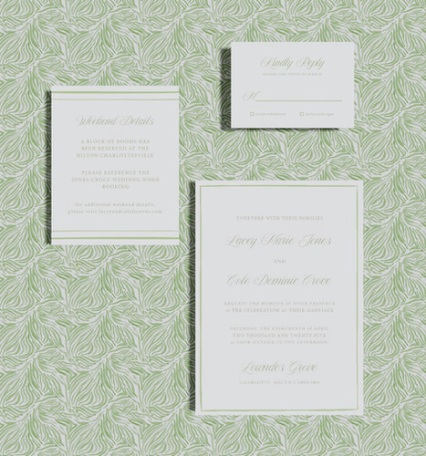 Green Invitation Suite | Elevated Bridal