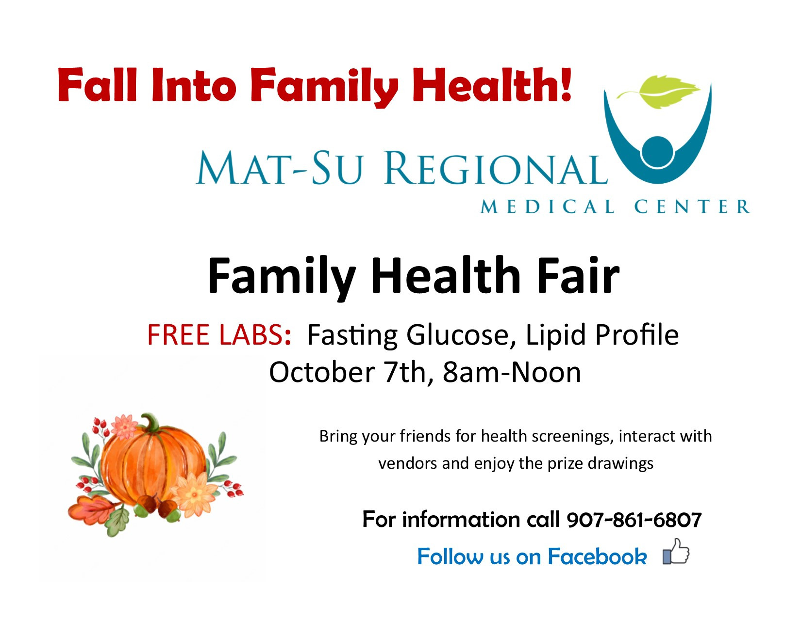Mat-Su Regional Fall Into Family Health Fair | Sunshine CHC