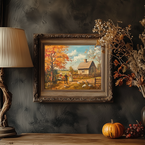"Thanksgiving" Autumn Wall Art 8x10 Print (Frame Not Included ...