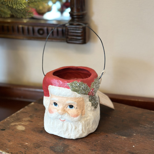 Small Christmas Santa Bucket (Bethany Lowe) | Christopher Hiedeman