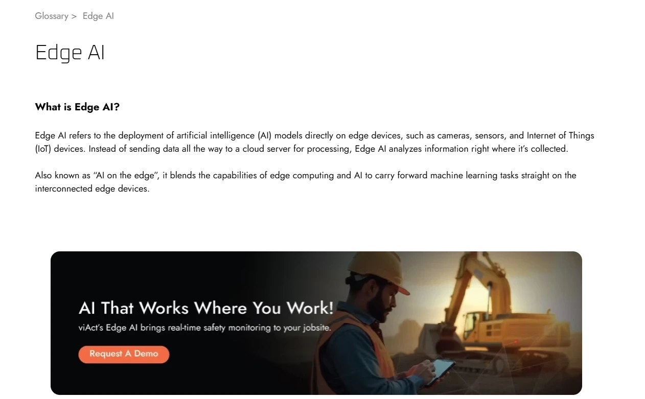 Edge AI | Meaning & Definition | viAct AI