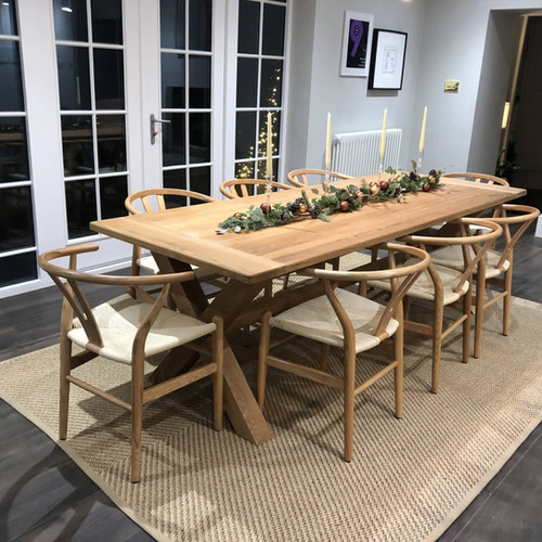 Complete Oak X Base Table | SnowdoniaRusticPine
