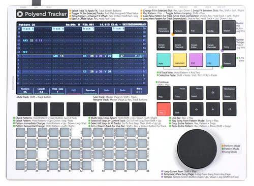 "Whitephase" Overlay For Polyend Tracker OG | Oversynth