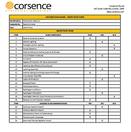 SWITCHBOARD | Condition & Compliance Inspection Services | Corsence