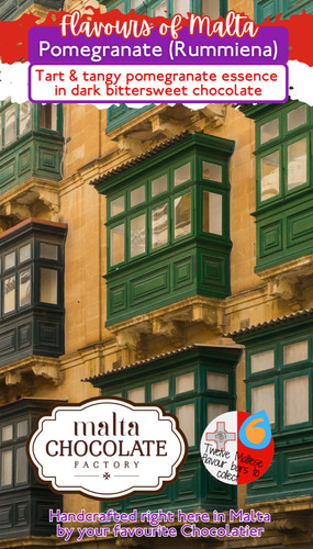 'Flavours of Malta' Dark Chocolate Pomegranate | Malta Chocolate