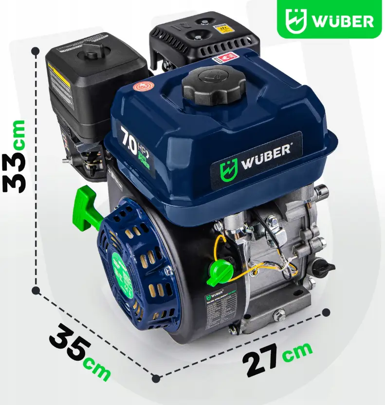 Двигун внутрішнього згоряння 7кВт 20мм WUBER (Польща) | TechnoShop-NV