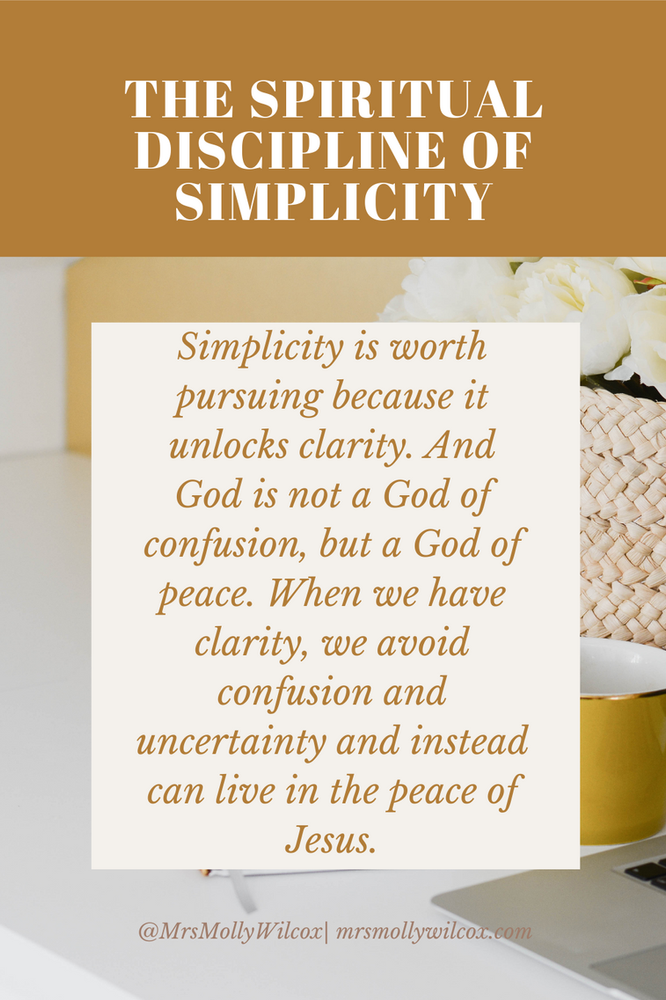 The Spiritual Discipline of Simplicity