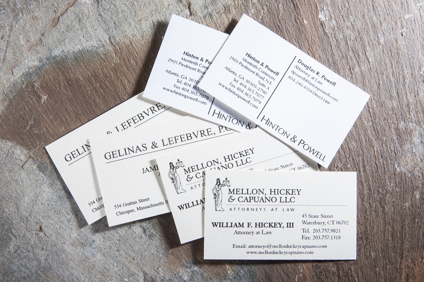 Business Cards - Folded - Tuttle Printing & Engraving