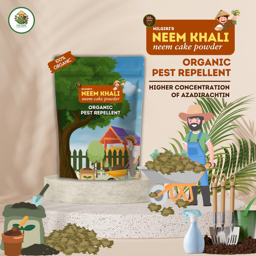 Neem Khali - Organic Neem Cake Powder - 1Kg | Nilgiri Agrotech