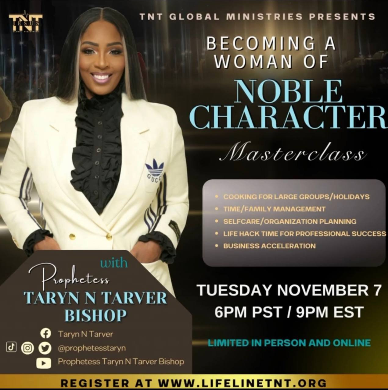 Becoming A Woman of Noble Character-Masterclass | lifelinetnt