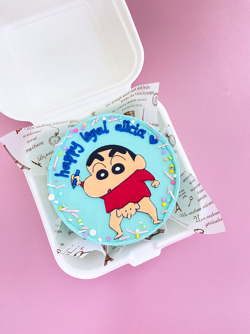 Shin Chan Edible Print Bento Cake | Cake Genie Home