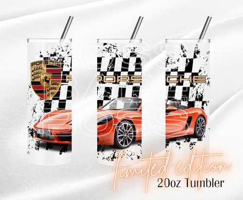 20oz Sublimation & UV DTF Print - Porsche | Boss Babe Transfers