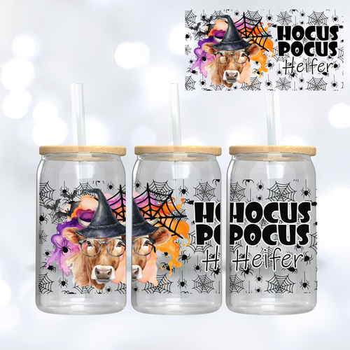 16oz Libbey UV DTF Wrap - Hocus Pocus Heifer | BOSS Babe Wholesale 16oz Libbey UV DTF Wrap - Hocus Pocus Heifer | BOSS Babe Wholesale