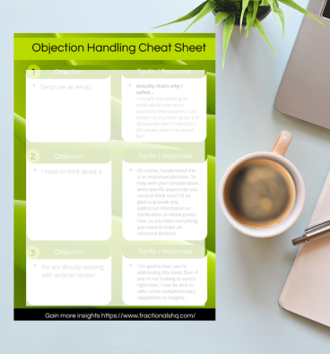Objection Handling Cheat Sheet | Fractionals HQ