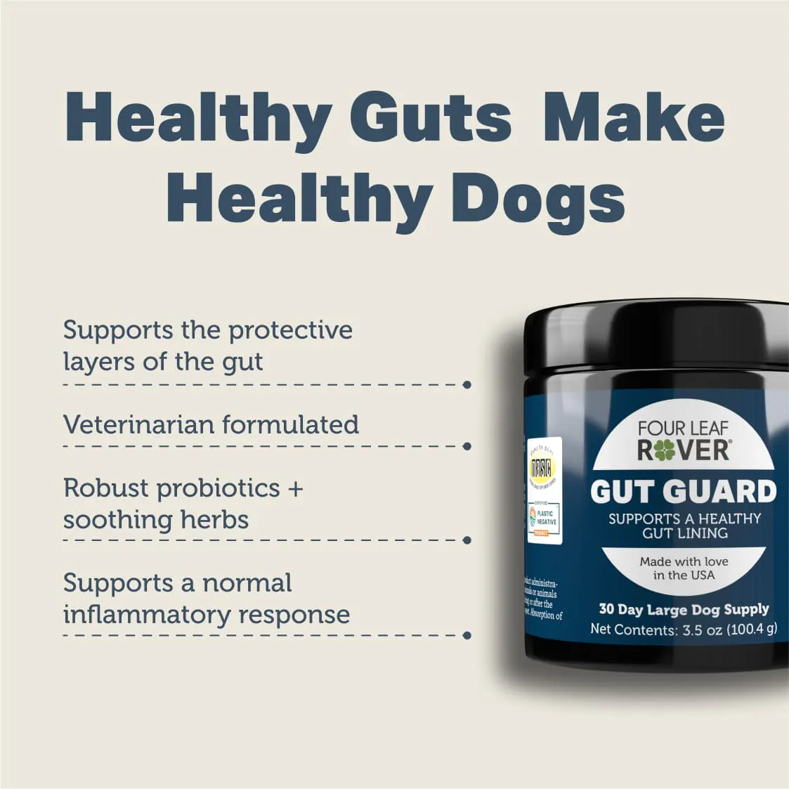 Four Leaf Rover Gut Guard | For Leaky & Imbalanced Guts | Hunter's Raw