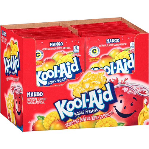 Kool-Aid Soft Drink Mix Mango Unsweetened,0.14 OZ.,(48 Pack) | Beauty ...
