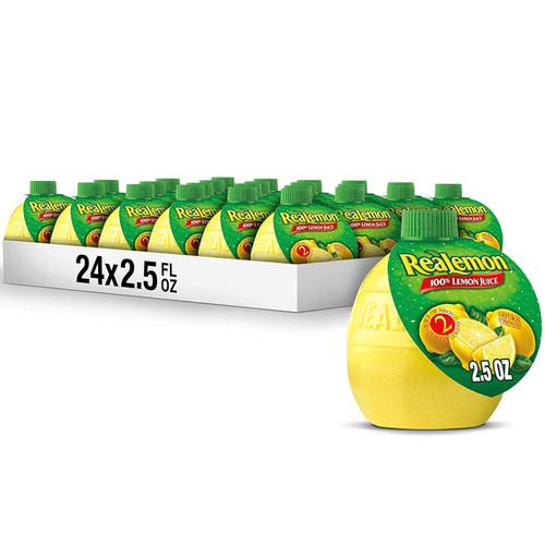 ReaLemon 100 Percent Lemon Juice, 2.5 FL. Oz., Per Bottle (Pack Of 24 ...