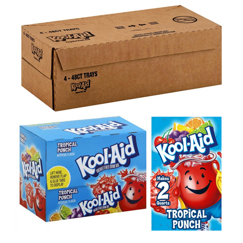 Kraft Kool Aid Tropical Punch Beverage, Unsweetened Bulk Wholesale Case ...