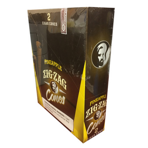 Zig Zag Cigar Cones PINEAPPLE 2 Cones Per 15 Pack | Ferguson Distributor