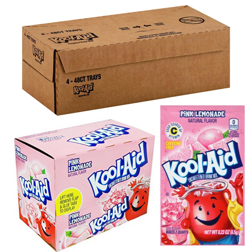 Kool Aid Pink Lemonade Beverage Unsweetened Bulk Wholesale Case 192 Ct ...