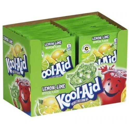 Kool-Aid Soft Drink Mix Lemon Lime Unsweetened,0.13 OZ.,(48 Pack ...