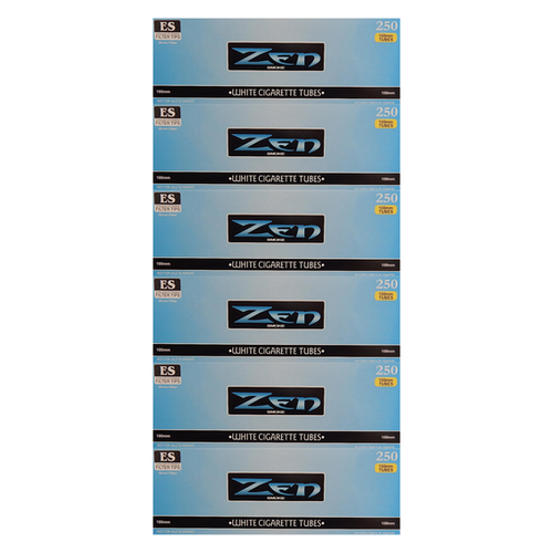 ZEN Regular White LT Cigarette Tubes Sealed 250 (6 Boxes) | Ferguson ...