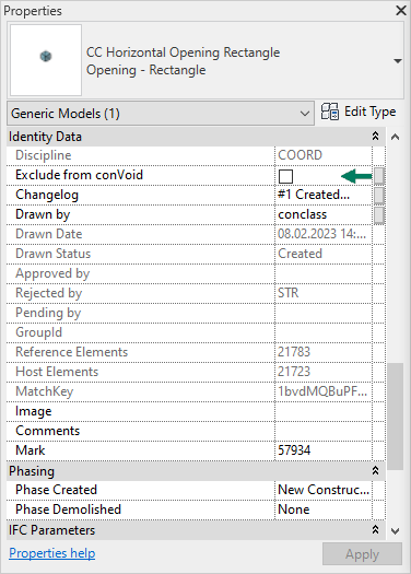 Exclude Elements | ConVoid Revit Exclude Elements | ConVoid Revit
