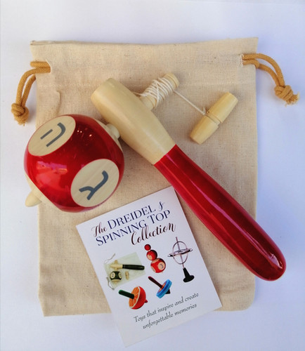 Long Handle Wooden Dreidel | worldoffuntoys