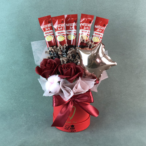 Nescafe 3in1 Coffee Soap Flower Box | Luxe Florist | Flowers