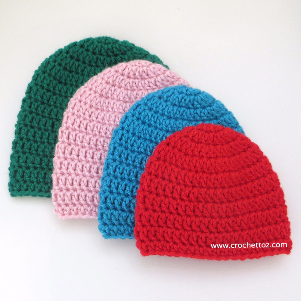 Basic Baby Beanie - Free Crochet Pattern