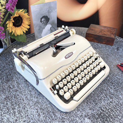 Triumph Typewriter in All-White! Rare and Fine 1956 | Acme Type Machines