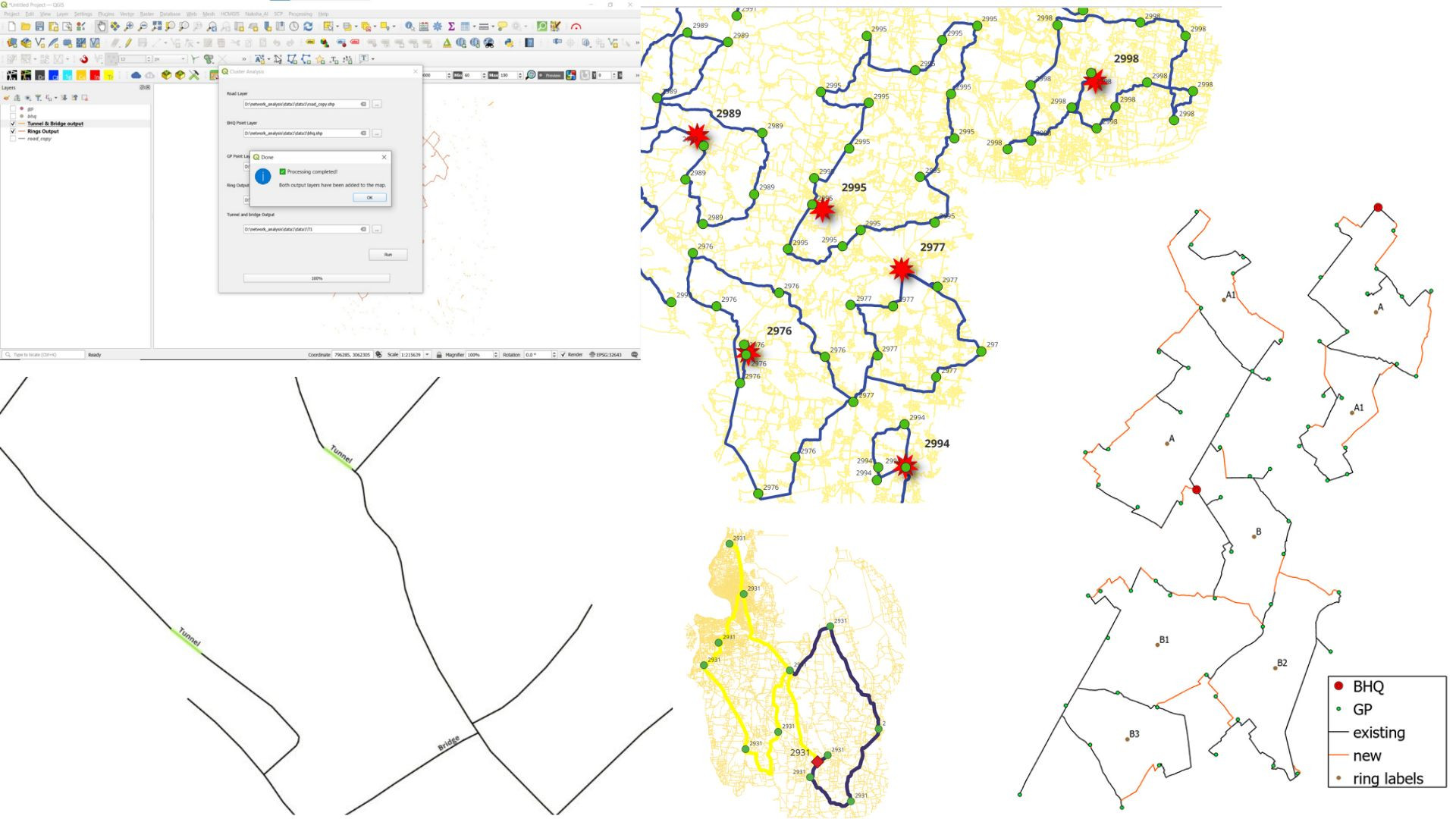 Fiber Network Ring Optimization Using GIS – Parent–Child Ring Design