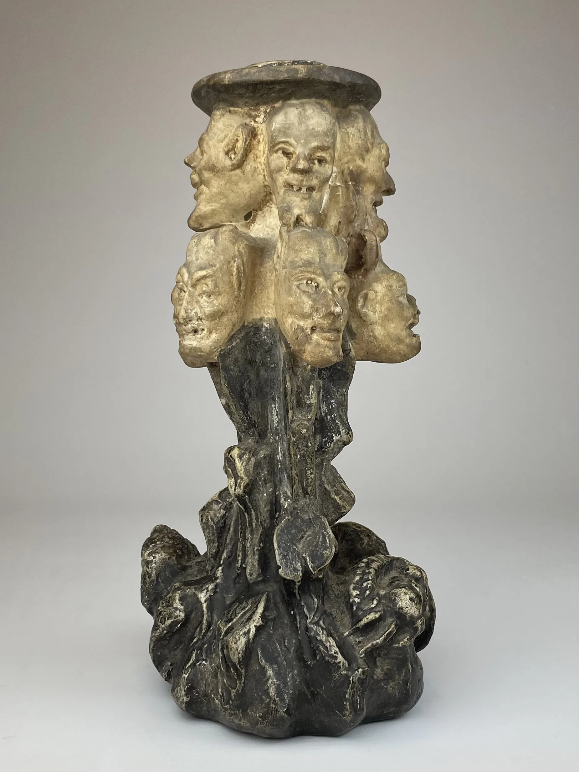 ANTIQUE DEVIL HEAD CANDLESTICK | Andy Maule Antiques