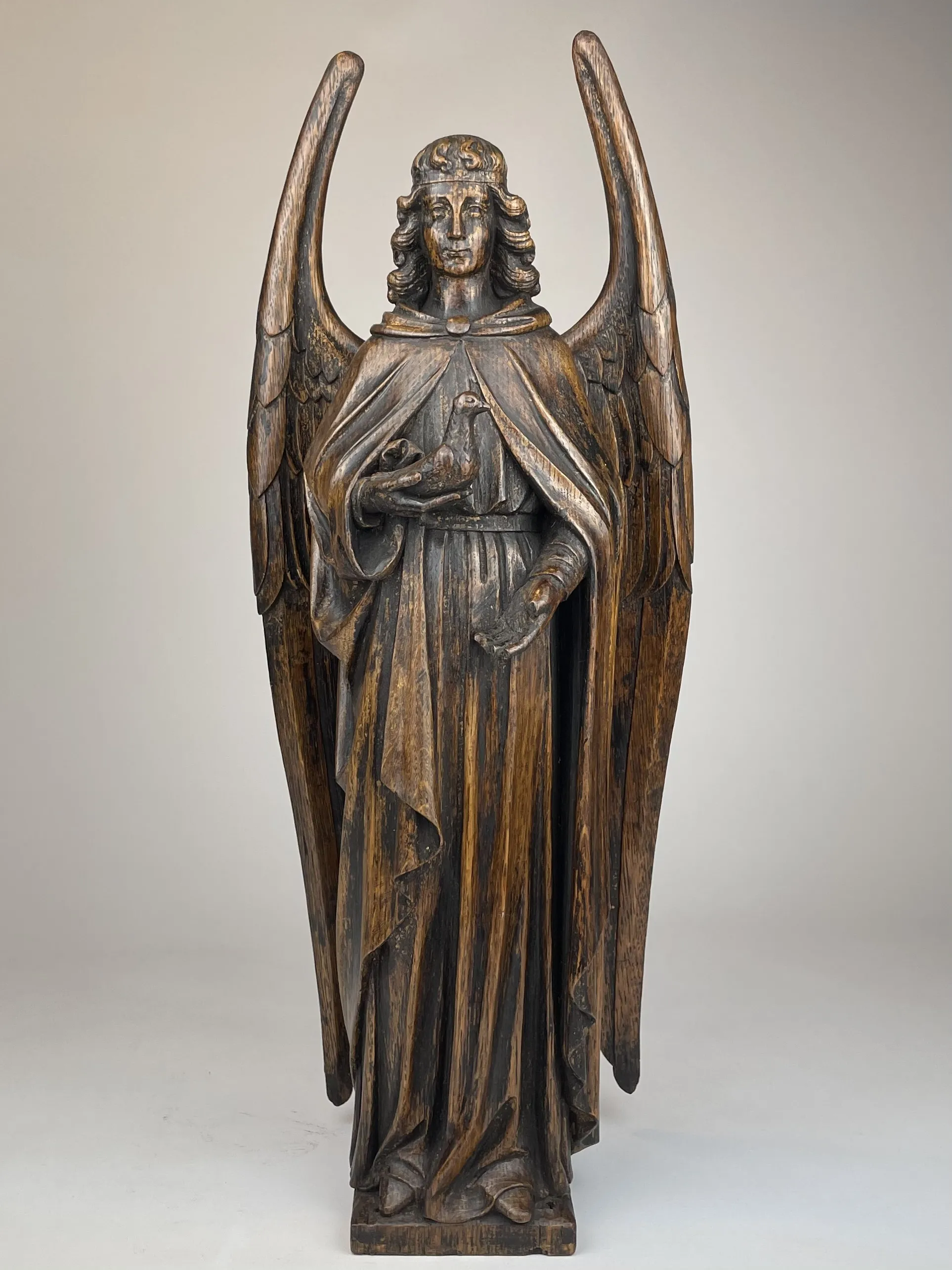 FLEMISH CARVED OAK ANGEL | Andy Maule Antiques