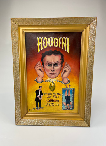20th CENTURY OIL on CANVAS – HOUDINI | Andy Maule Antiques