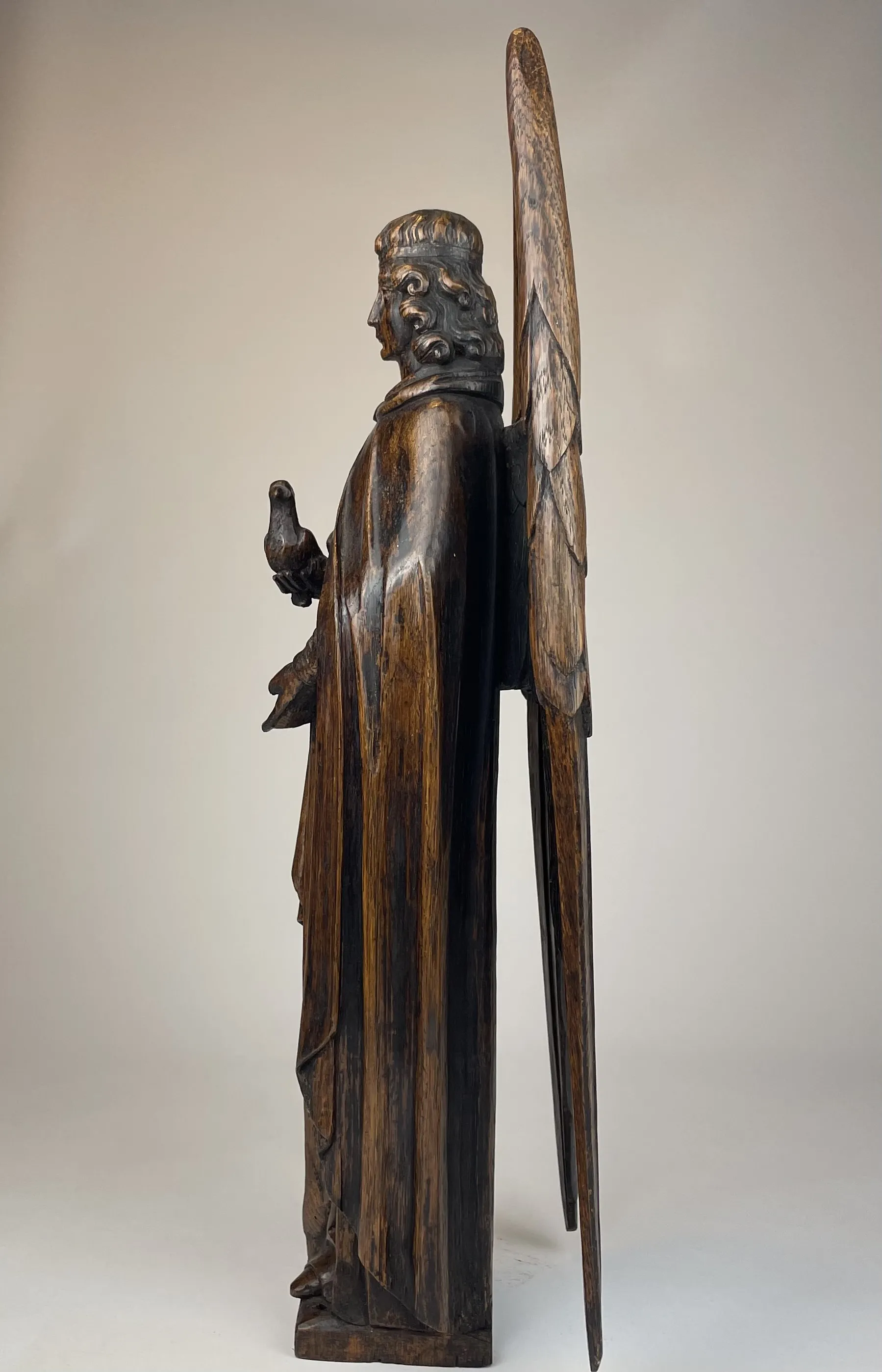 FLEMISH CARVED OAK ANGEL | Andy Maule Antiques