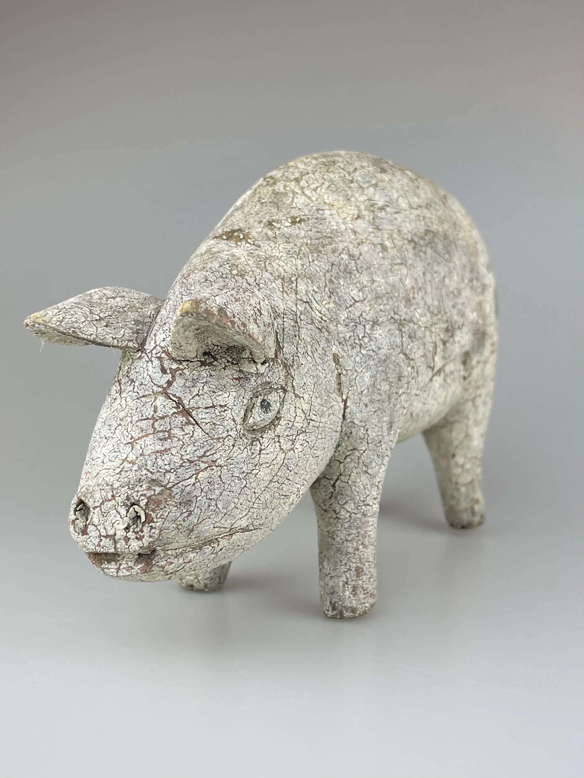 WOODEN FOLK ART PIG | Andy Maule Antiques