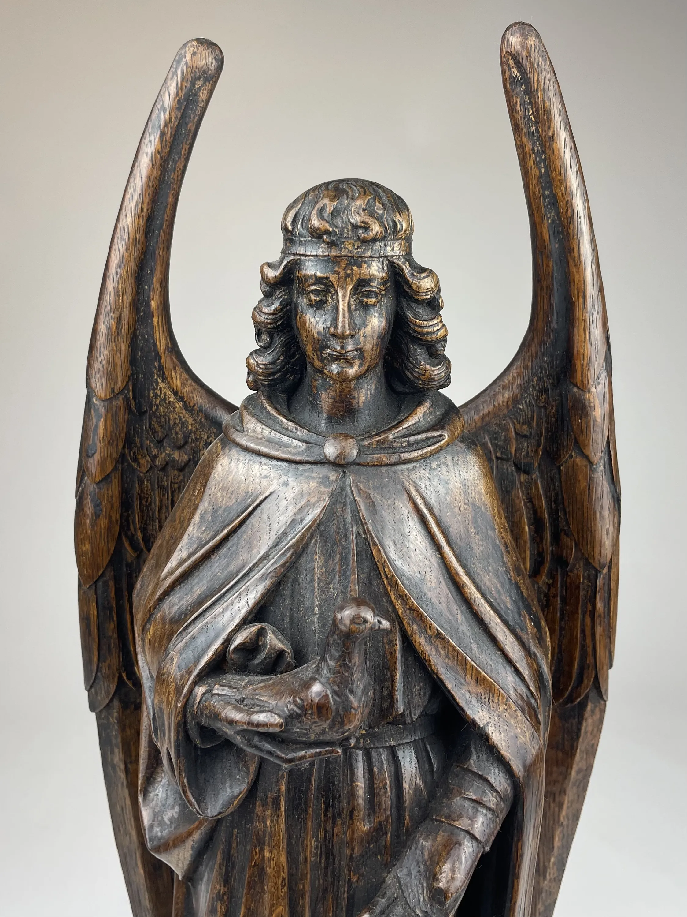 FLEMISH CARVED OAK ANGEL | Andy Maule Antiques