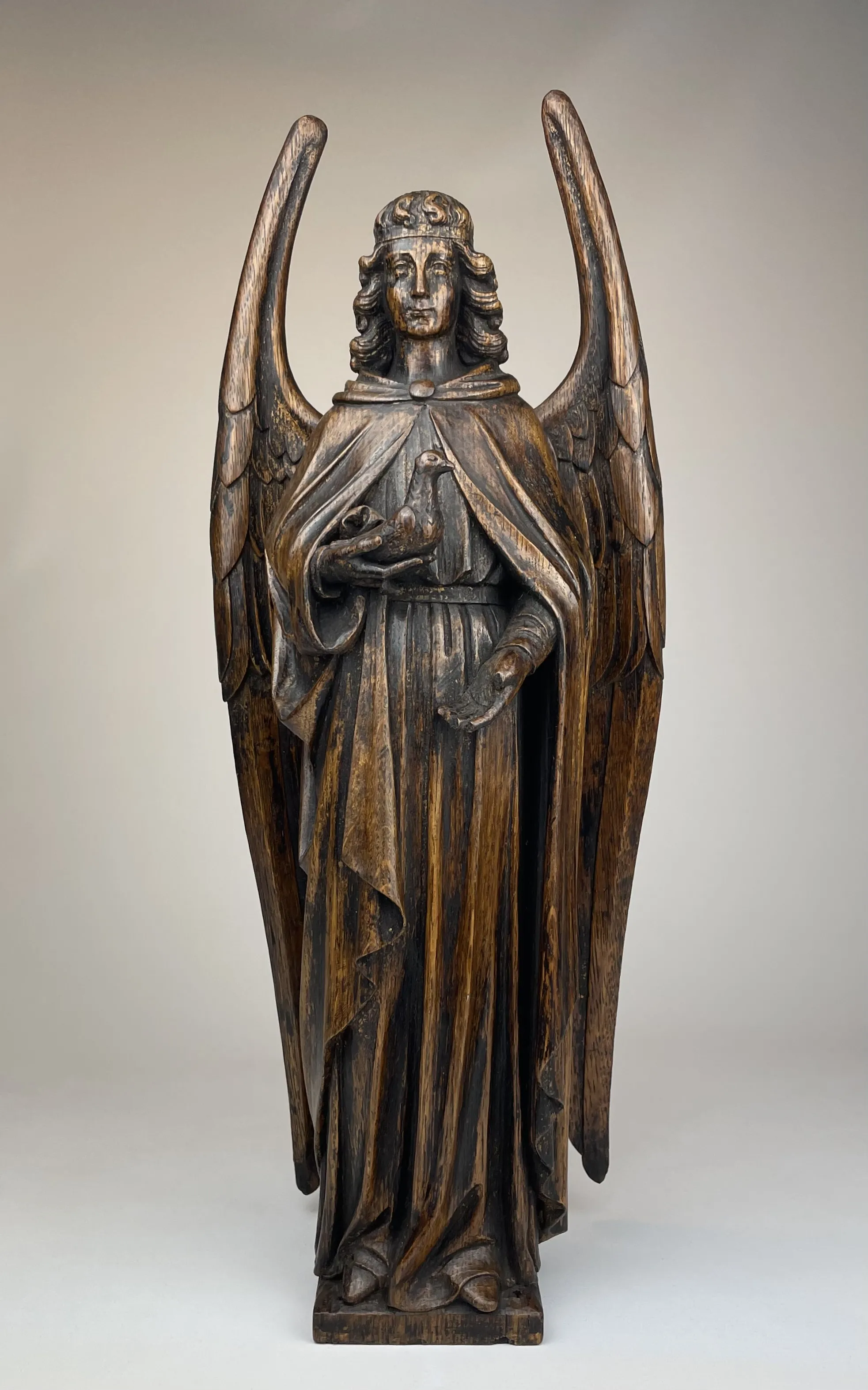 FLEMISH CARVED OAK ANGEL | Andy Maule Antiques