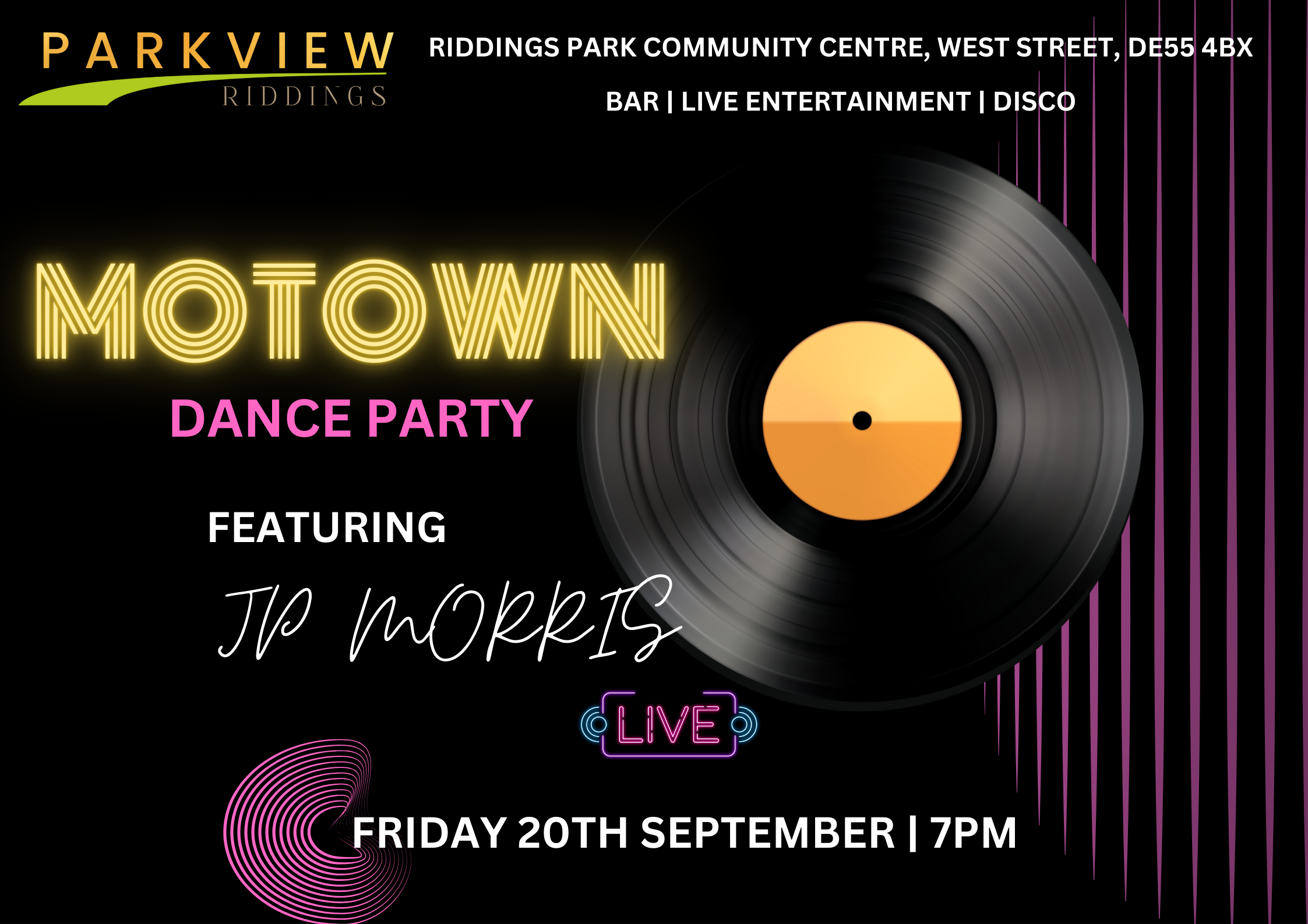 Motown Party | Riddings Park Community Centre
