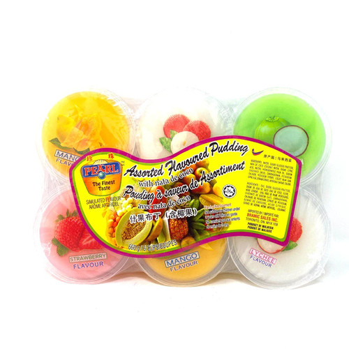 Pearl Flavored Pudding with Nata de Coco-Assorted 16(6x110g) | Shiny ...
