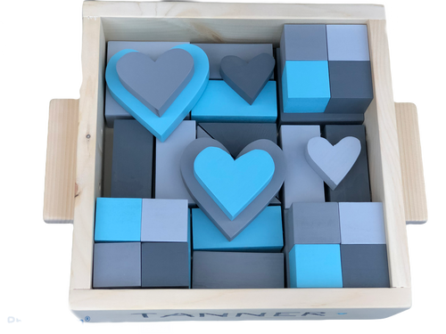 Light Blue & Grey Block Set | Build-a-block Co.