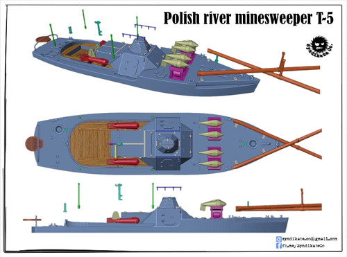 Polish river minesweeper T-5 - 1:72 | Syndikate Co.