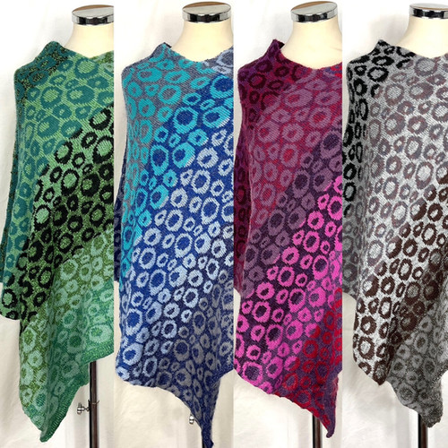 Reversible Spot Mohair Poncho | Pennyburdett