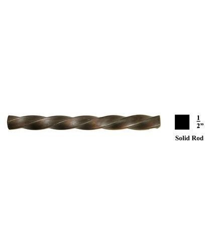 Square Twisted 1/2" Rod | Custom Metal Drapery Rods | S&L Designs