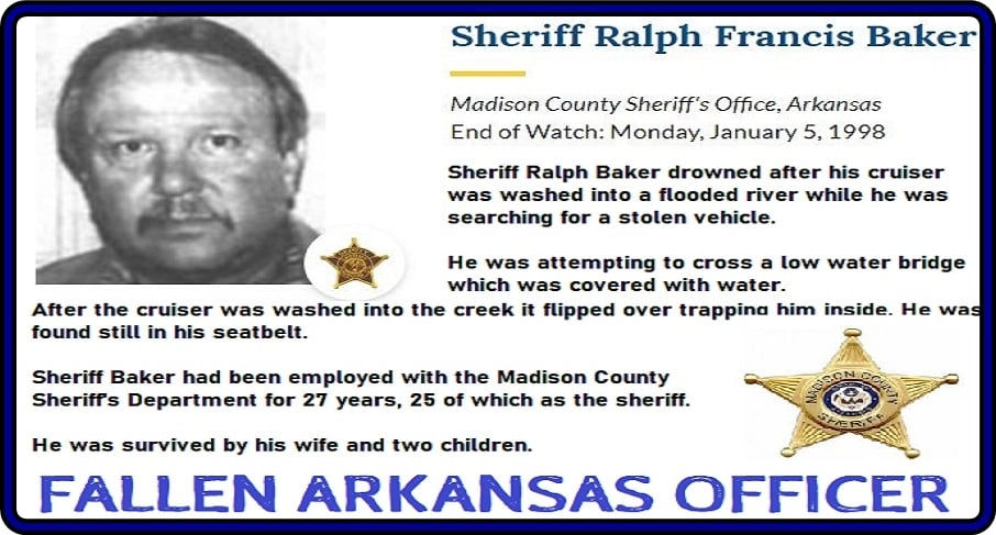 NWA Office Down Memorial: Sheriff Ralph Francis Baker = Madison County