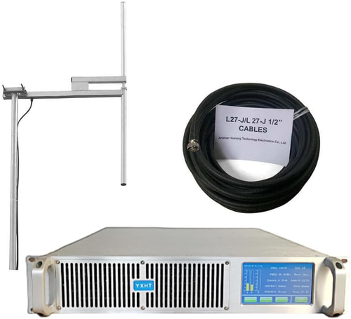 1000W Long Range FM Radio Transmitter with Antenna and Cable, 1000Watt ...