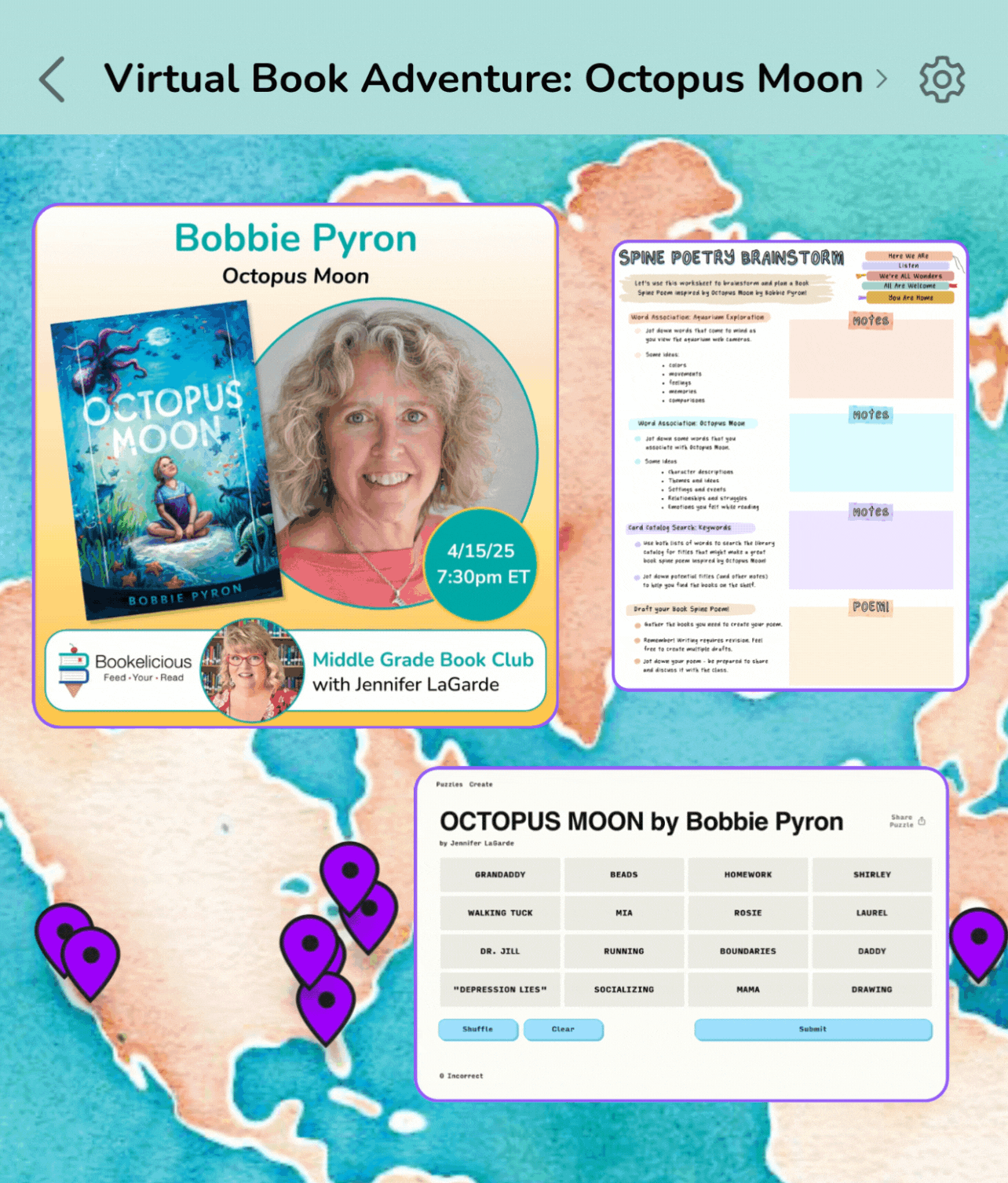📚 Bookelicious Middle Grade Book Club: Octopus Moon by Bobbie Pyron
