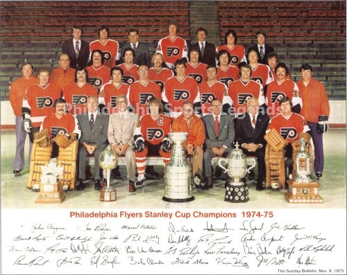 1974-75 Philadelphia Flyers 8x10 team photo Broad Street Bullies ...