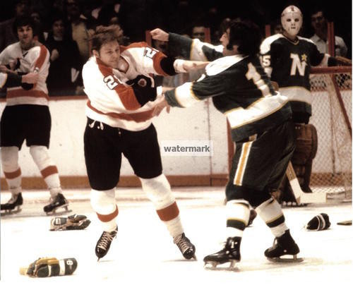 ANDRE "MOOSE" DUPONT FLYERS BROAD ST BULLIES FIGHT PHOTO ...